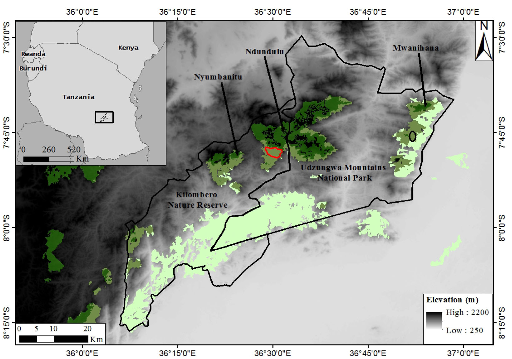 Evaluating the Habitat of the Critically Endangered Kipunji Monkey