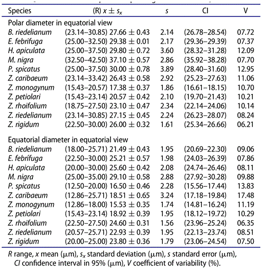 Pollen Morphology of Rutaceae from Brazilian Forest Fragments